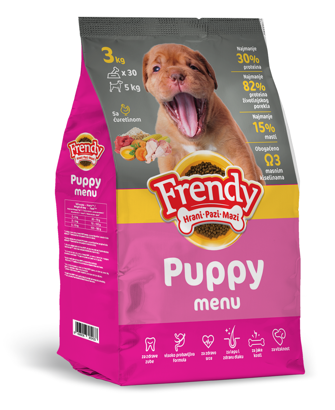 Frendy Puppy Menu 3kg - Romulanii